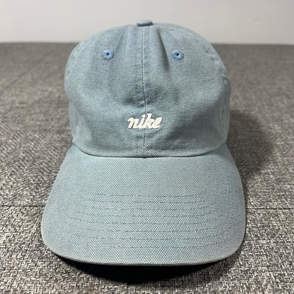 Accessories | Vintage Nike Cursive Script Hat Cap Strapback Blue Swoosh ...